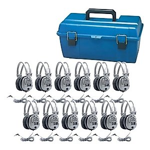 Hamilton Buhl Lab Pack, 12 SC7V Deluxe Headphones in a Carry Case