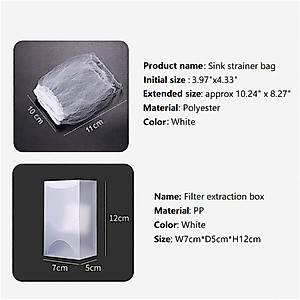 Kitchen Sink Strainer Mesh Bag- 200 PCS Disposable Sink Net Strainer Filter Bags for Sink Drain for Collecting Kitchen Food Waste Leftover Garbage