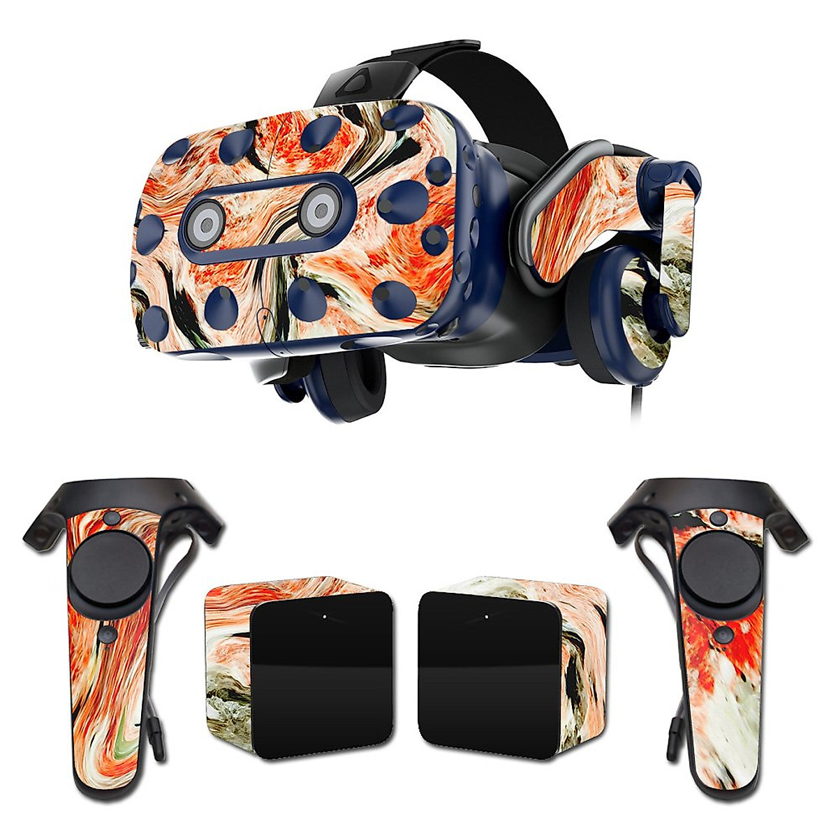 MightySkins Skin Compatible with HTC Vive Pro VR Headset - Marble Madness | Protective, Durable, and Unique Vinyl Decal wrap Cover | Easy to Apply, Remove, and Change Styles | Made in The USA
