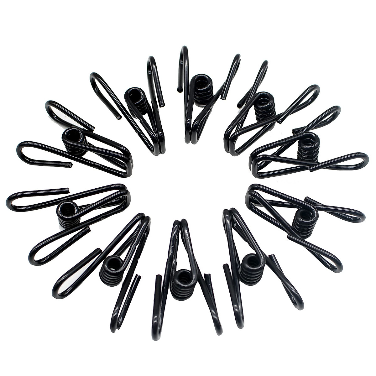 30 Pcs 2 Inch Black Chip Clips PVC Coating High Elasticity Strength Anti-Rust Steel Chip Bag Clips, Food Clips and Clothes Pins