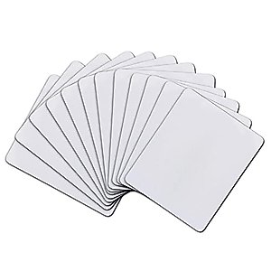 A-SUB Sublimation Mouse Pad Blank Rectangular Blanks 12 pcs for Sublimation Transfer Heat Press Printing Crafts 24x20x0.2cm White