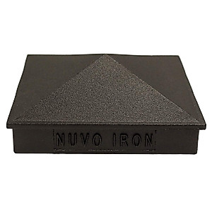 Nuvo Iron PCP02 3 1/2" Pyramid Post Cap, 3-1/2 x 3-1/2 inch, Black