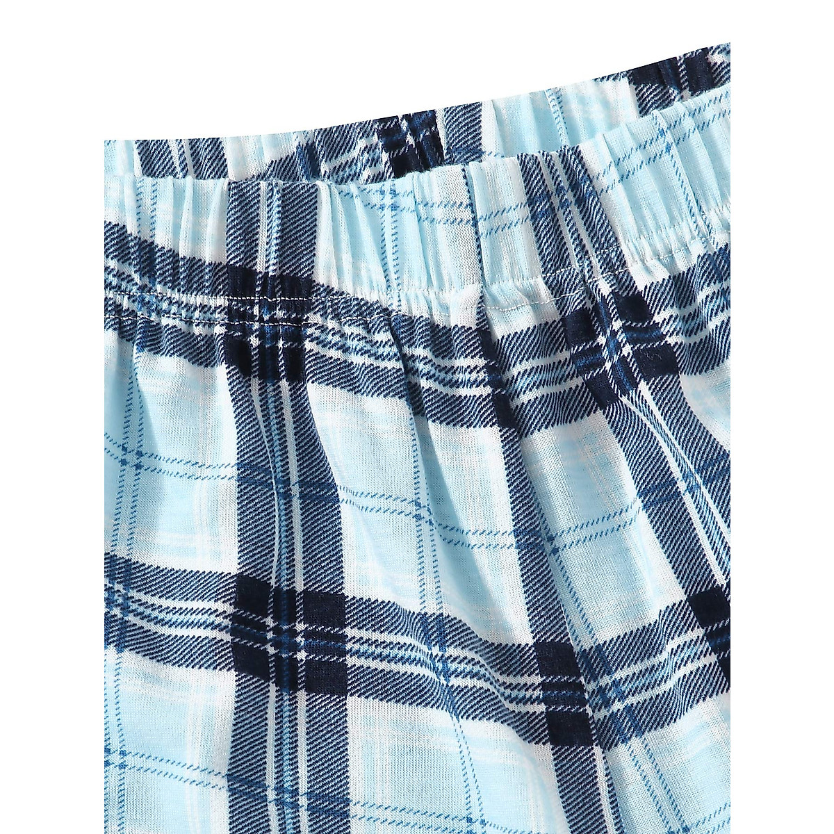 Verdusa Women's 2 Piece Outfits Crop Tank Top and Plaid Shorts Cute Loungewear Pajama Set Black Blue L