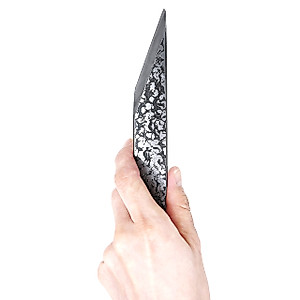 KAKURI Kiridashi Knife Left Hand 24mm, Left Handed Utility Knife Tool for Wood Marking, Scribing, Carving, Whittling, Woodworking, Hand Forged Japanese Steel Blade with Hammered Pattern, Made in JAPAN