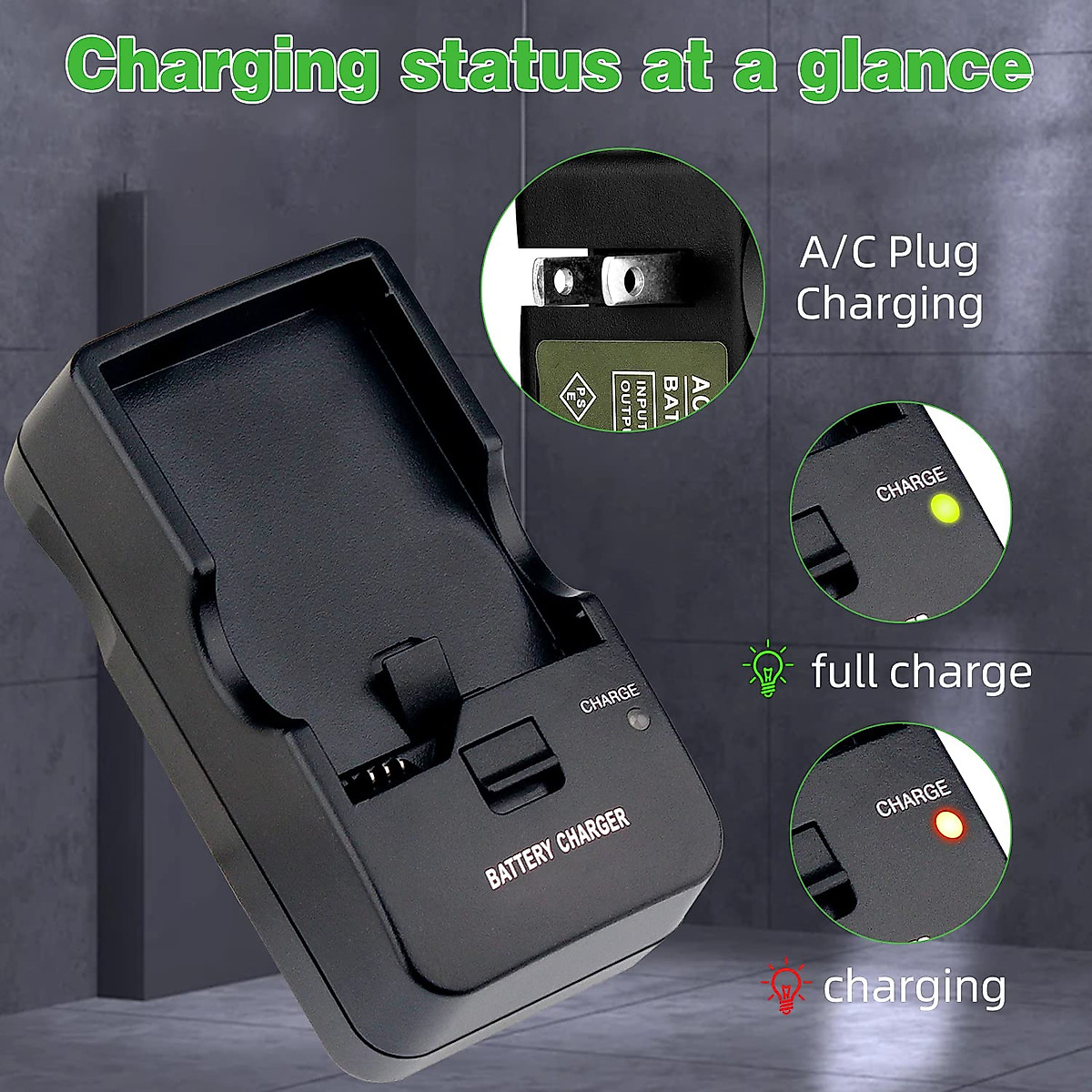 OSTENT US Battery Desktop Wall Charger Stand for Sony PSP 1000 2000 3000