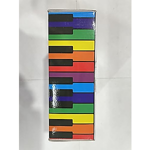 POGOLAB 49 Key Roll Up Keyboard Piano, Portable Digital Electric Foldable Piano Keyboard, Rechargeable, 8 Tones, 6 Educational Demo Songs, for Beginners Gift (Rainbow)