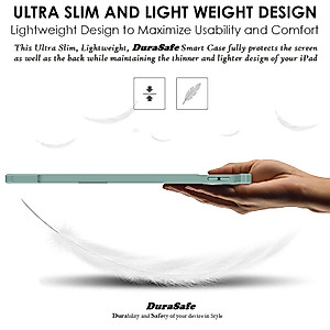 DuraSafe Cases for iPad 7th 8th 9th Gen 2019/2020 / 2021-10.2 Inch [iPad 9 8 7 ] A2602 A2270 A2197 MW762LL/A MW742LL/A MYLC2LL/A MYL92LL/A Pencil Holder Soft Corner with PC Back Cover - Light Green