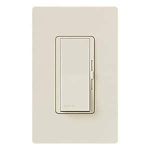 Lutron Diva LED+ Dimmer Switch for Dimmable LED, Halogen and Incandescent Bulbs, 250W/Single-Pole or 3-Way, DVCL-253P-LA, Light Almond