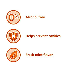 Amazon Basics Anticavity Fluoride Rinse, Alcohol Free, Mint, 18.00 Fl Oz (Pack of 4) (Previously Solimo)