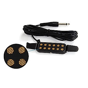 LUVAY Guitar Pickup Acoustic Electric Transducer for Acoustic Guitar, Cable Length 10' (Gold)