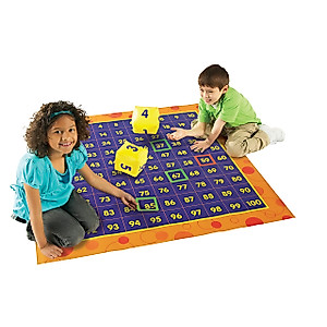 Learning Resources Hundred Activity Mat - 57 Pieces, Ages 5+ Math Learning Games for Kids, Educational and Fun Games for Kids