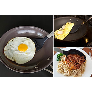 Daily Kitchen Utensil Set Silicone and Stainless Steel - Heat Resistant Cooking Utensils for Non Stick Cookware - Silicone Spatulas and Spoons for Cooking, Baking, Fried, Mixing, Serving - 4-Piece Set