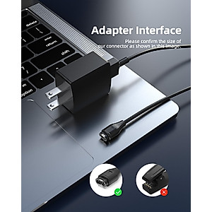 Watch-Charger Fit for Garmin-Watch Fenix 5/5 Plus/5S/5S Plus/5X/5X Plus/6/6S/6X/6 Pro/6S Pro/6X Pro, Vivoactive 3/4/4S, Forerunner 935, Instinct, Venu, Quatix 5 Smartwatch Power Supply Adapter Cord