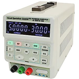 0-30V 0-5A Digital Program-Controlled Switching DC Power Supply - Variable Voltage & Current Converter - AC/DC Adapter - LED Display - Over Voltage & Current Protection - Ideal Charger & Plug Station