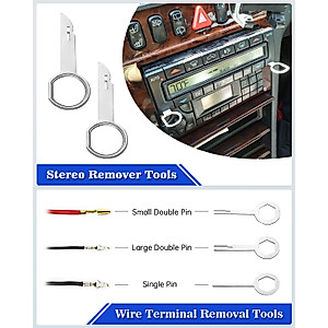 Poraxy 19Pcs Trim Removal Tool, Car Panel Door Audio Dashboard Trim Removal Tool Kit, Auto Clip Pliers Fastener Remover Set, Plastic Pry Tool, Automotive Upholstery Removal Kit