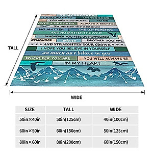JOPJOLIW Gifts for Brother Adult-Big Brother Gift Fathers Day to My Brother Gifts from Sister-Gifts for Brother 60" x 50" Blanket-Fathers Day Birthday Graduation Gifts for Brother