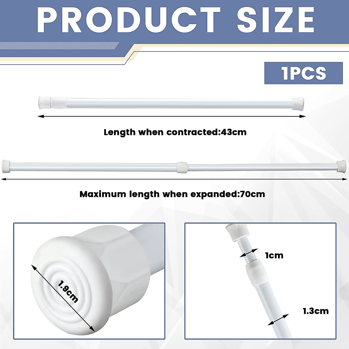 Window Security Bar Sliding Door Security Bar Window Security Bars Adjustable Sliding Glass Door Lock Window Lock Bar Window Safety Bars Window Guards, Extends from 17-27.6 Inches (White)