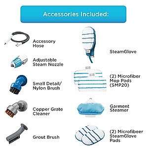 BLACK+DECKER HSMC1361SGP 7-in-1 STEAM MOP with SteamGlove Handheld Steamer