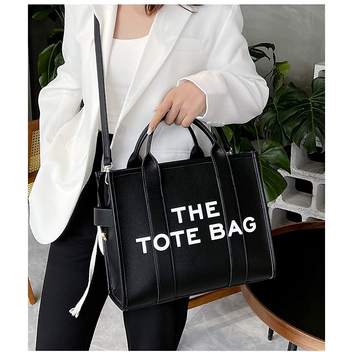 IMPRINTNATION The Tote Bag for Women.PU Leather Handbag with Shoulder Strap and Zipper Closure
