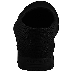 Skechers Women's Reggae Fest Willows Flat, Black/Black Mesh, 6.5 M US