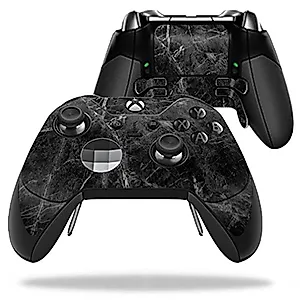 MightySkins Skin Compatible with Microsoft Xbox One Elite Controller - Black Marble | Protective, Durable, and Unique Vinyl wrap Cover | Easy to Apply, Remove, and Change Styles | Made in The USA
