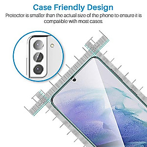 LK [2+2 Pack] for Samsung Galaxy S21 Plus Screen Protector with 2 Pack Camera Lens Protector [Work with Fingerprint Reader] Ultra-thin, Tempered Glass Screen Protector for S21 Plus, Anti Scratch