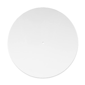 RAIIYA Acrylic Turntable White Slipmat - for 12'' LP Player, Anti-Static, Improved Audio, Less Vibration Complete with Microfiber Cloth (RA-VYL-WH1)