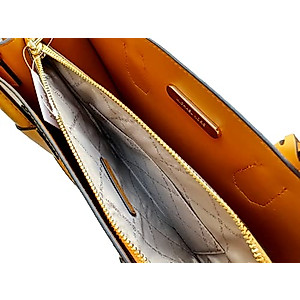 Michael Kors Mercer Large Pebbled Leather Convertible Tote Honeycomb Yellow