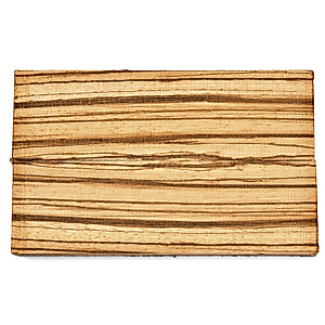 Texas Knifemakers Supply Zebrawood Knife Handle Block (Each Piece is Unique) 5" x 1-1/2" x 1"
