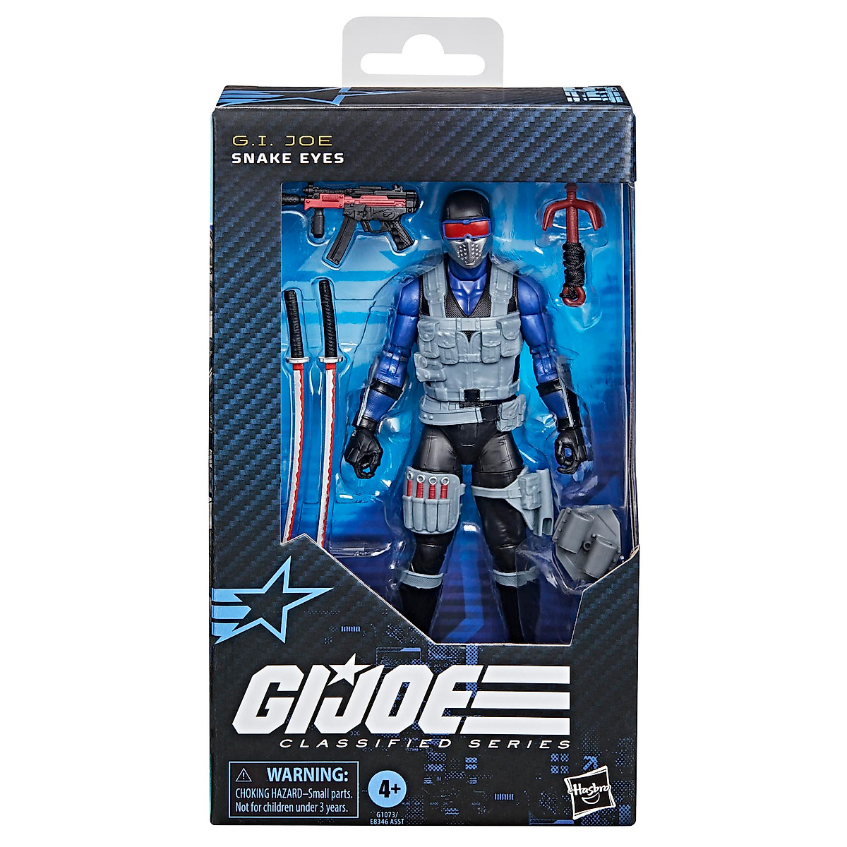 G.I. Joe Classified Series #165, Snake Eyes V4, Collectible 6 Inch Action Figure with 7 Accessories
