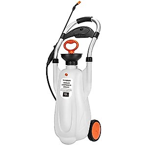 VIVOSUN 3.2 Gallon Lawn and Garden Wheeled Pump Compression Sprayer with Pressure Relief Valve, Labor-Saving Wheel Design