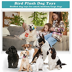 ADSDIA Squeaky Dog Toys for Puppy Teething Stuffed Plush Dog Toys for Small Medium Dogs Duck Dog Toys with 2 Rope Legs