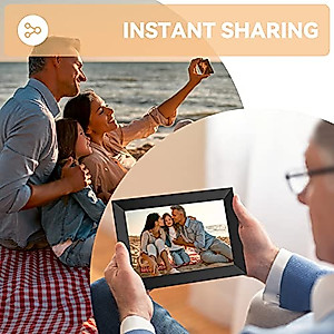Digital Photo Frame, AUZNCU 10.1“ WiFi Digital Picture Frame with Built-in 16GB Memory,Auto-Rotate Portrait and Landscape,HD IPS Touch Screen, Share Photo and Video Instantly via Frameo App