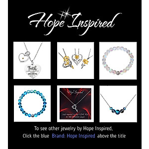 HOPE INSPIRED Real Mustard Seed Necklace Heart Faith Necklace for Women Christian Gifts (Faith Can Move Mountains)