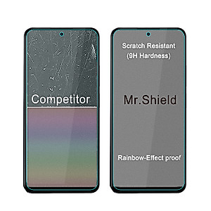 Mr.Shield [3-Pack] Screen Protector For Xiaomi (Redmi Note 12 4G) [Shorter fit for case] [Tempered Glass] [Japan Glass with 9H Hardness] Screen Protector