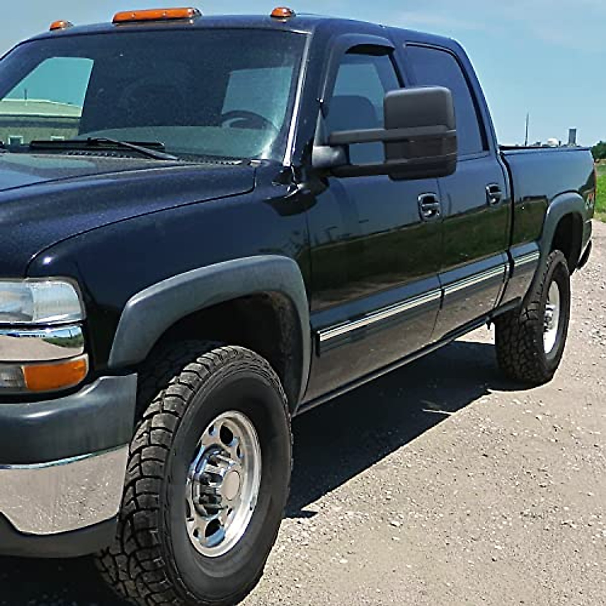 Spec-D Tuning Facelift Style Power + Heated Tow Mirrors W/Smoke Led Signal Compatible with Chevrolet Chevy Silverado Sierra 1999-2002