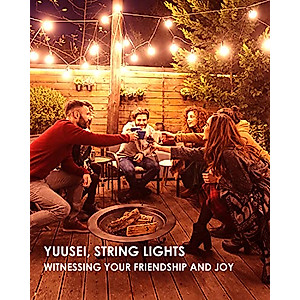 Outdoor String Lights, 150Ft G40 Globe LED Outdoor Lights for Patio with 52 Shatterproof Bulbs(2 Spare), String Lights for Outside, Cafe, Porch, Backyard, Market