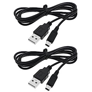 The Lord of the Tools 2Pcs USB Power Charger Cable Cord Replacement Compatible with Nintendo DSI/ 3DS/ 3DS XL/New 3DS / New 3DS XL/3DS LL USB Charging Cord Black