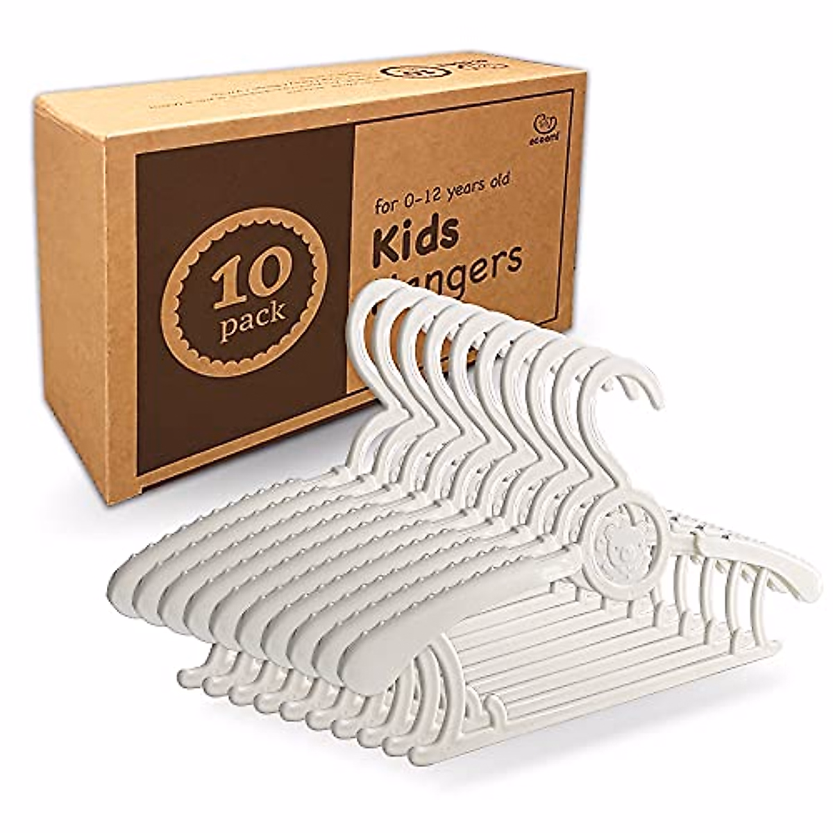 Baby Clothes Hangers, Adjustable Clothes Hangers for Infant and Baby- 10packs,, White
