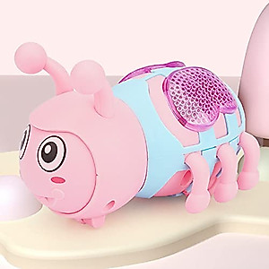 Smalibal Wind Up Toys for Kids, Bee Shape Clockwork Toy, Plastic Walking Toy for Boys Girls Kindergarten Toy for Gifts Birthday Party Favors Prizes Goodie Bags Treasure Box Filler Pink