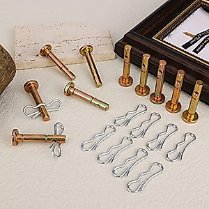 10pcs Shear Pins for Honda Snowblower and 10pcs Cotter Pins Replacement Parts for 738-04124 and 714-04040 Yard Machine Snow Blower Thrower Compatible with MTD Craftsman Cub Cadet Troy Bilt