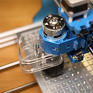 Genmitsu CNC Dust Shoe ABS Cover Cleaner for 3018 Series CNC Router/CNC Machines with a 42mm Diameter Motor, Hose Adapter Outer Diameter 38mm (1.5″), Transparent