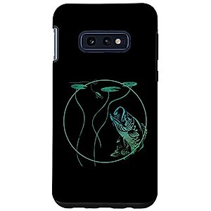 Galaxy S10e Bass Fishing Bass Rising Lilly Pad Largemouth Bass Case