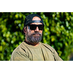 BOMBER Safety Glasses for Men Women - Smoke Safety Lens, Matte Black Frame with Removable Side Shields, ANSI Z87+ Compliant Safety Eyewear - CL103