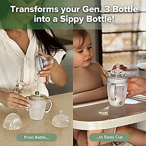 haakaa Weighted Straw Replacement Silicone 1pc, for Gen. 3 Manual Breast Pump Baby Bottle Sippy Cup Conversion Attachment