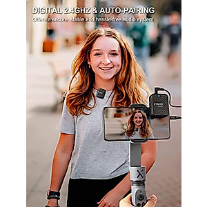 SYNCO Wireless Lavalier Microphones & Systems, G1(A1) 2.4GHz 1 Transmitter & 1 Receiver Lapel Mic for Vlog Streaming YouTube for DSLR Camera Smartphone Tablet, Wireless-Camera-Lav-Microphone-System