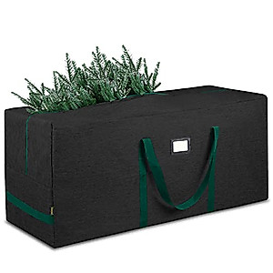 BALEINE 9 ft Christmas Tree Storage Bag, Heavy Duty 900D Oxford Fabric with Reinforced Handles and Dual Zippers Wide Opening, Extra Large Storage Container for Trees and Decorations (Black)