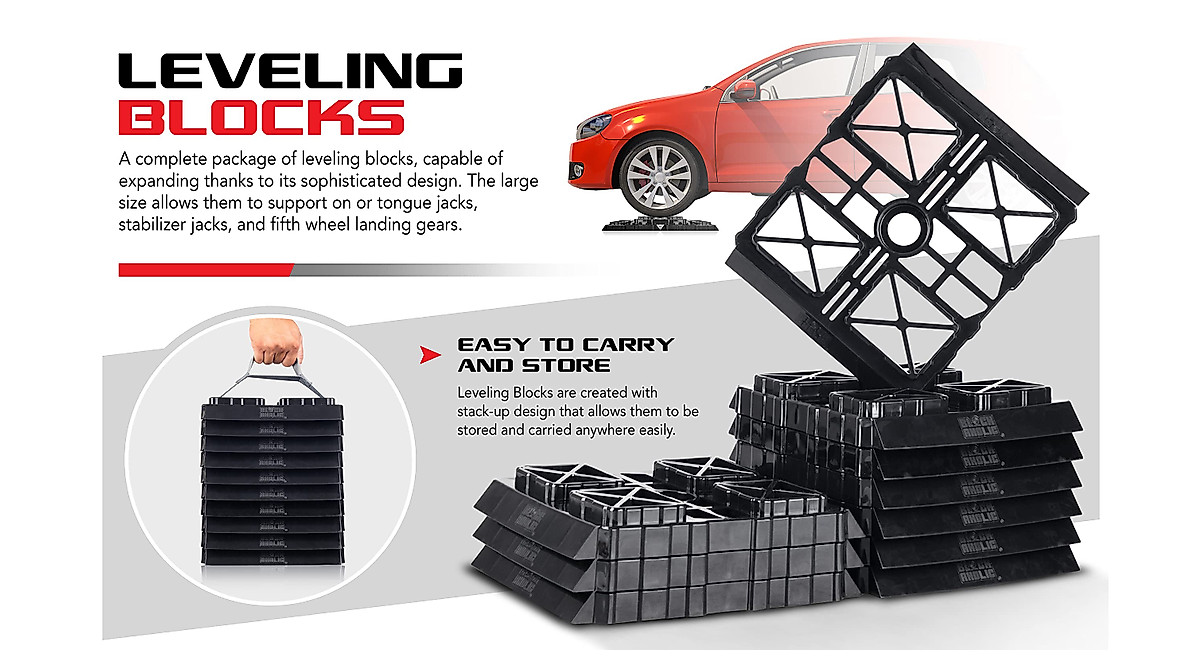 Blockaholic RV Leveling Blocks - Easy Leveling Solution