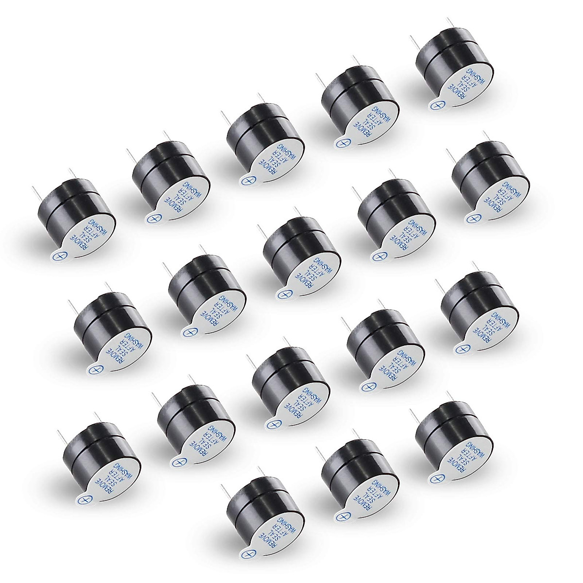 Mecion 18Pcs 5V 85dB Active Buzzer Electronic Alarm Continuous Beep Mini Active Piezo Buzzers