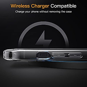 JETech Case for iPhone 14 6.1-Inch with 2-Pack Tempered Glass Screen Protector, 360 Full Body Shockproof Bumper Phone Cover Protective Clear Back (Clear)